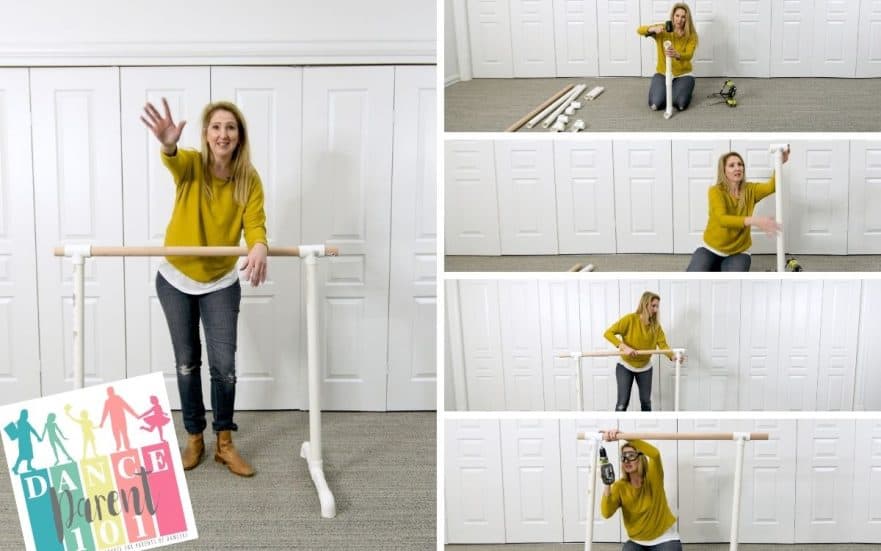 DIY Ballet Barre – Single Wood and PVC Pipe #2 – Instructions & Video